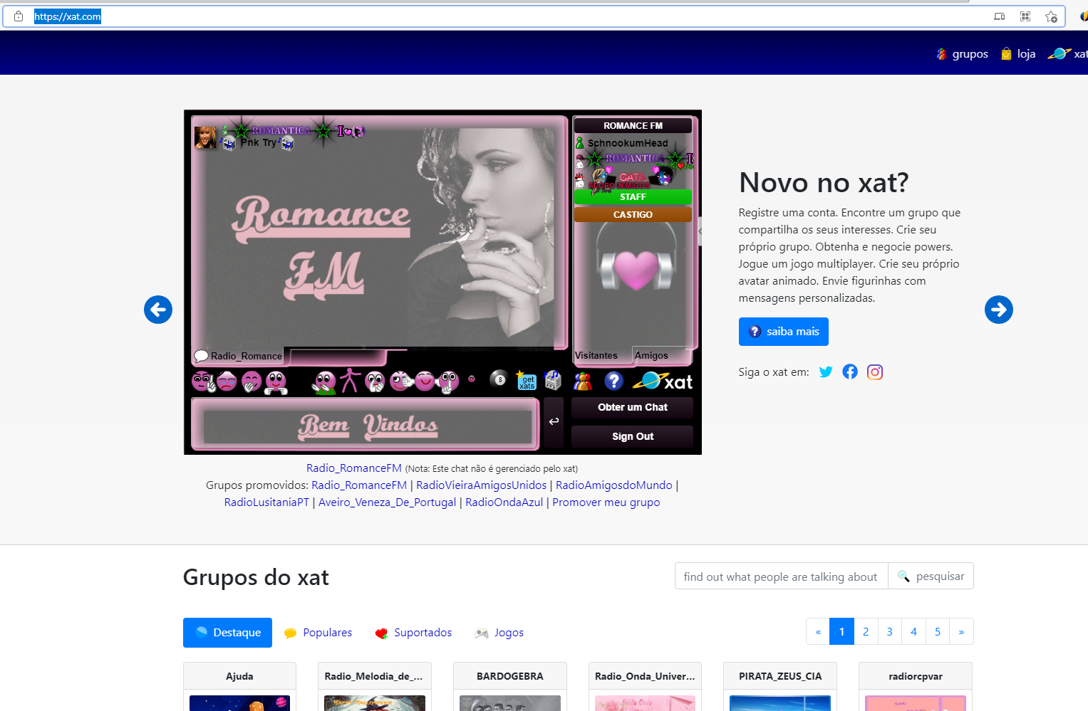 Como utilizar o Xat no template moderno para site webtv. – Base de ...